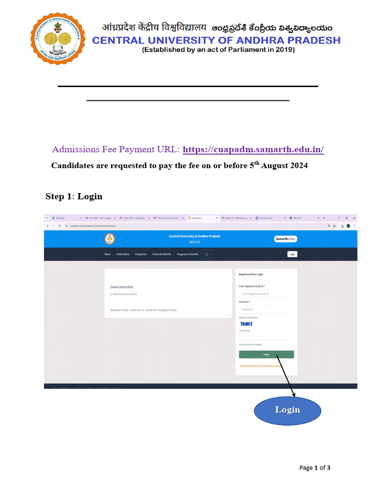 PHD User Manual For Admissions | PDF