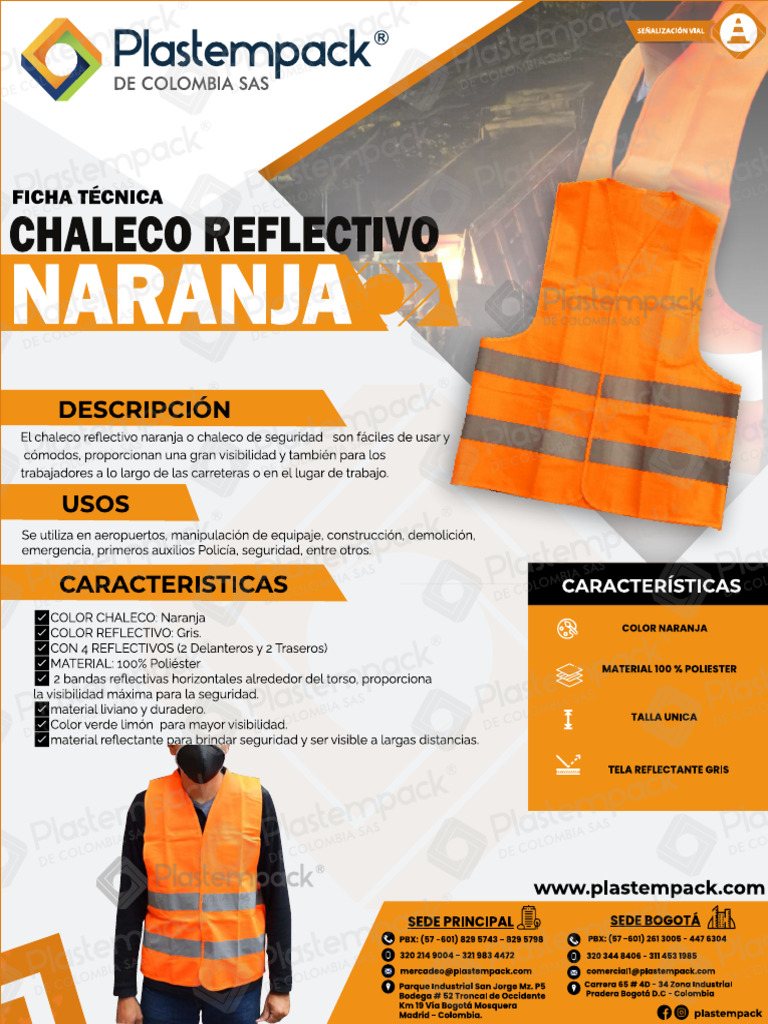 2.Ficha-tecnica-chaleco-reflectivo-naranja-1 | PDF