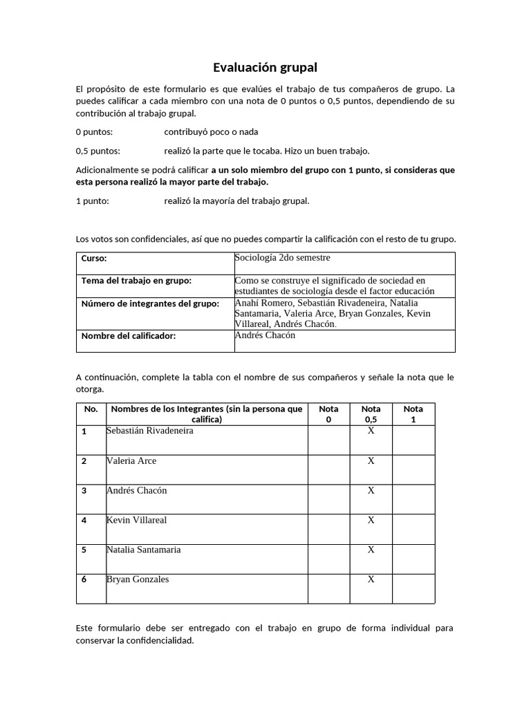 Evaluación Grupal Andres Chacon | PDF