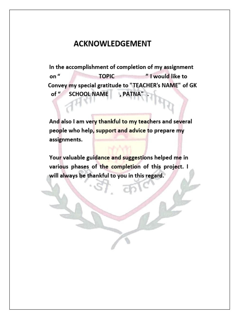 Acknowledgement, Declaration and Certificate | PDF