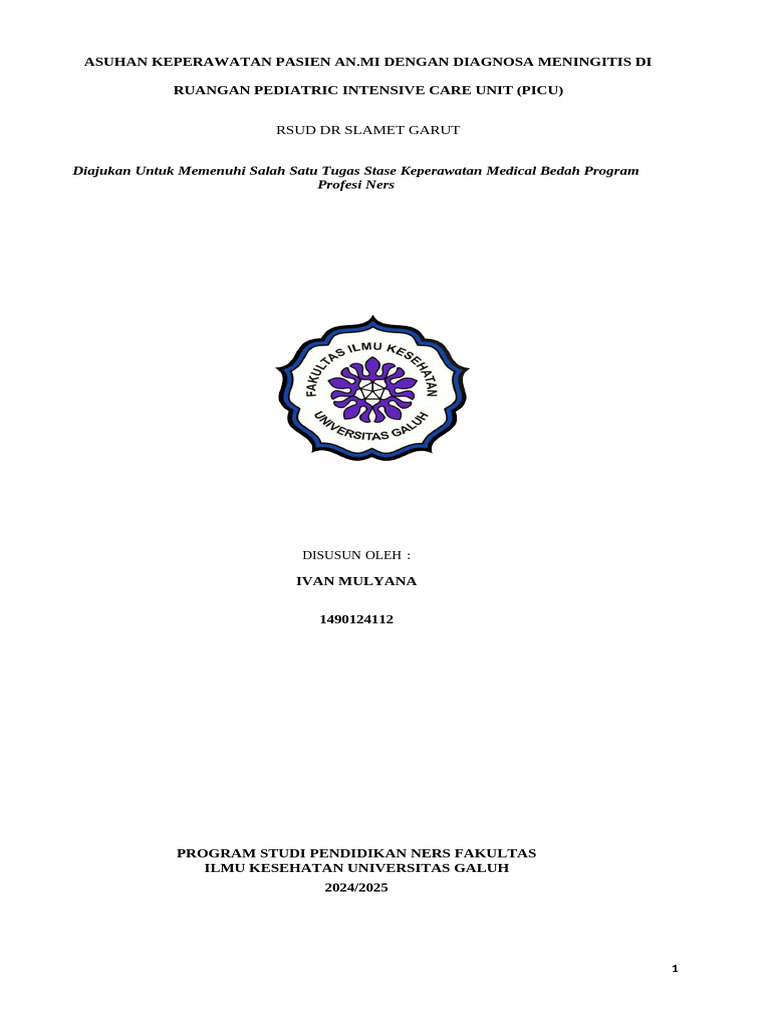 Askep Picu Meningitis | PDF