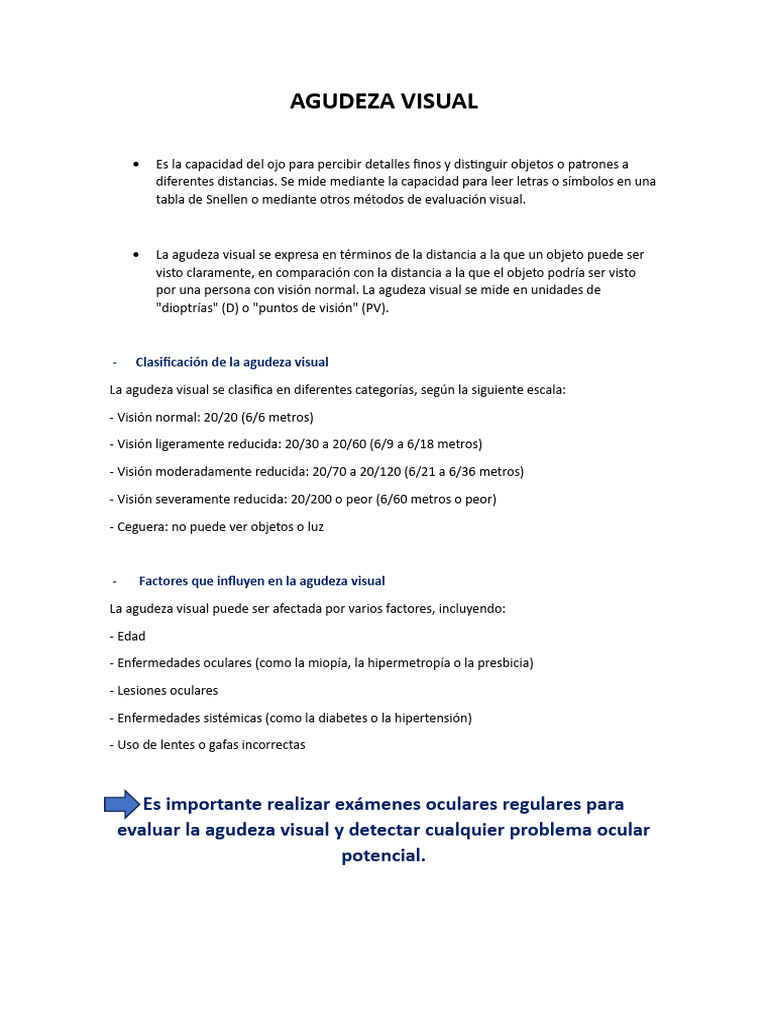 Agudeza Visual | PDF