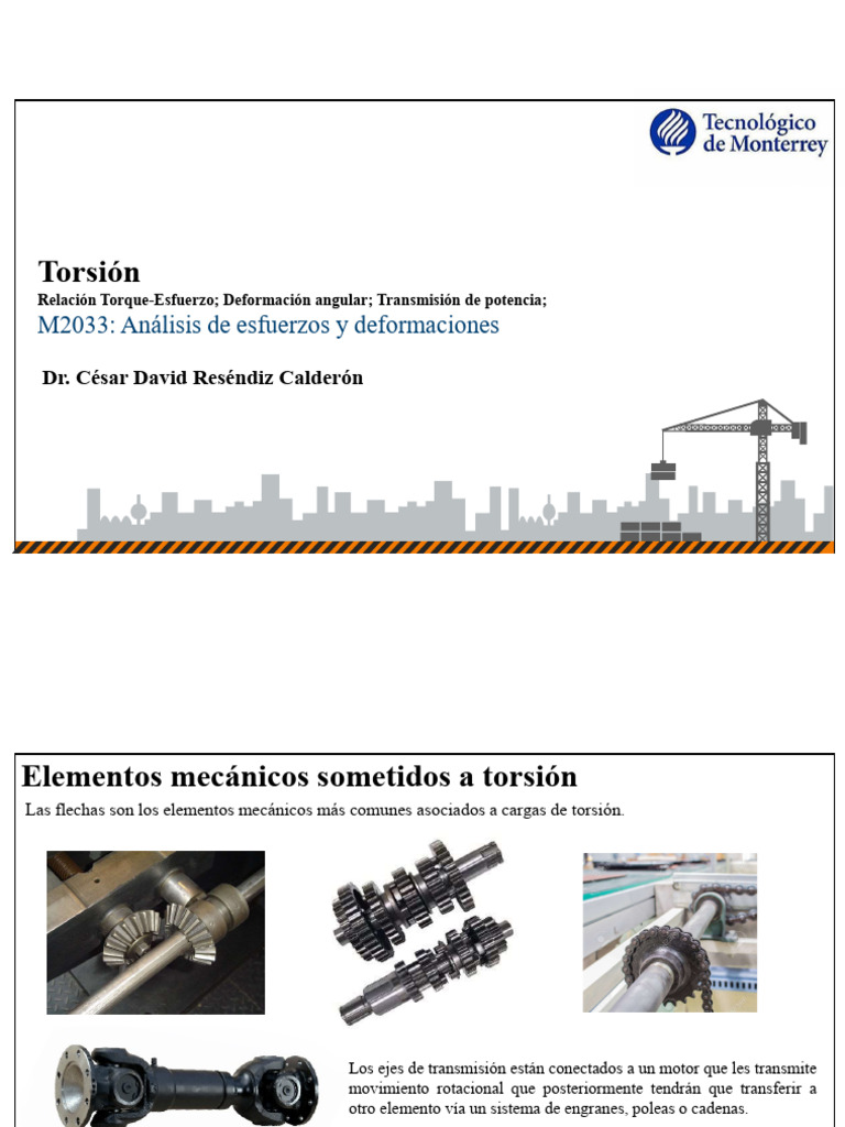 Módulo 5 - Torsión | PDF | Esfuerzo de torsión | Mecanica clasica