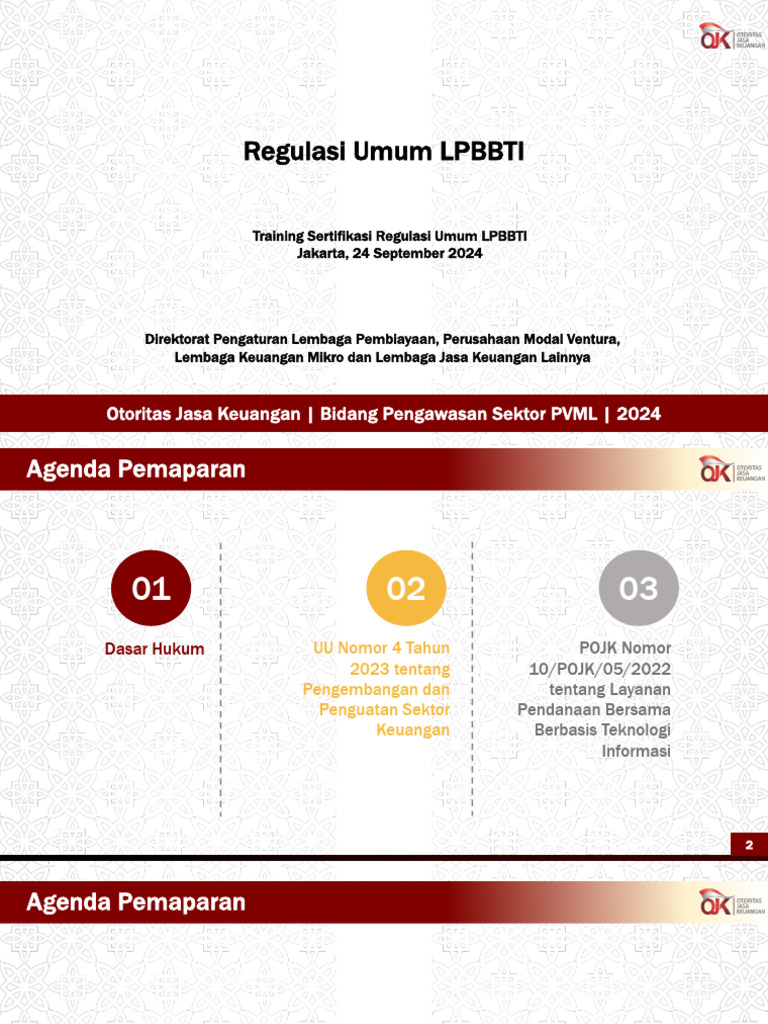 Regulasi LPBBTI dan UU PPSK 2023 | PDF