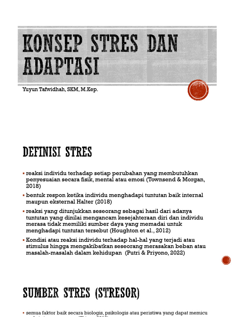 Konsep Adaptasi Dan Stress | PDF