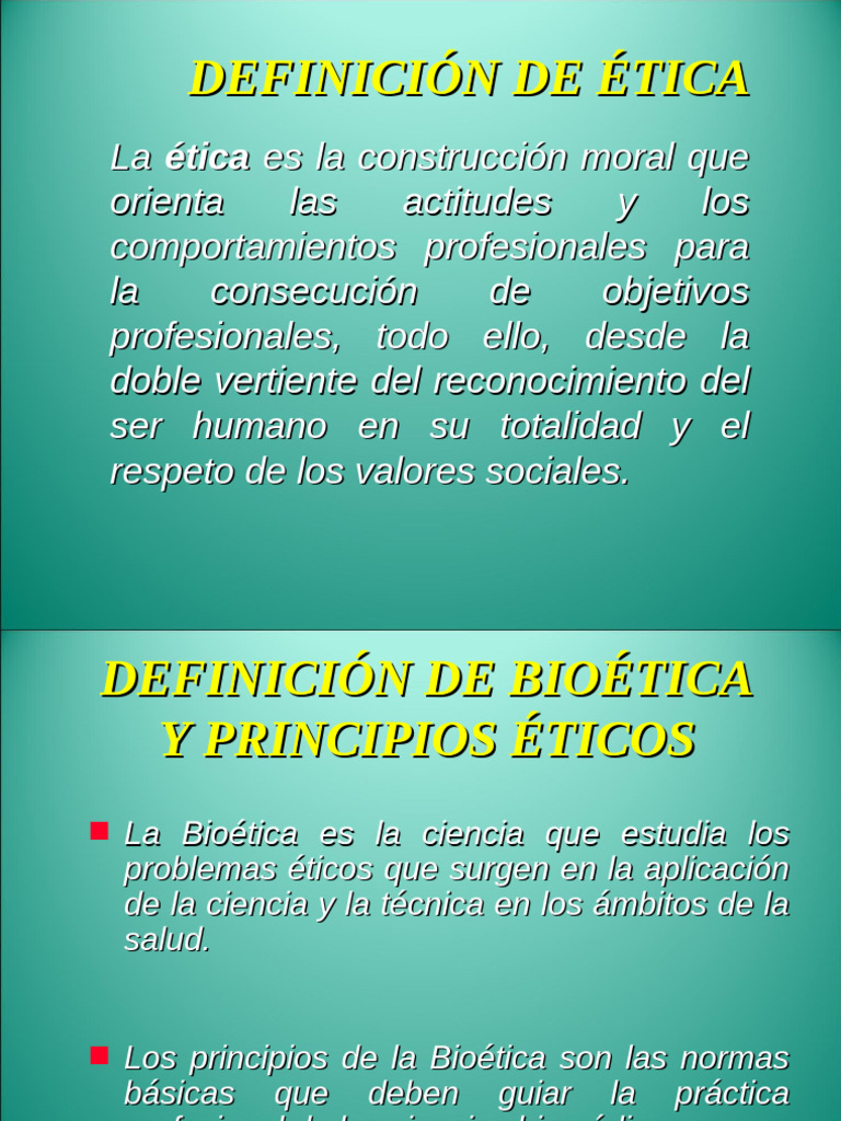 Presentación Etica y Deontologia Profesional en Enfermeria | PDF | Enfermería | Bioética