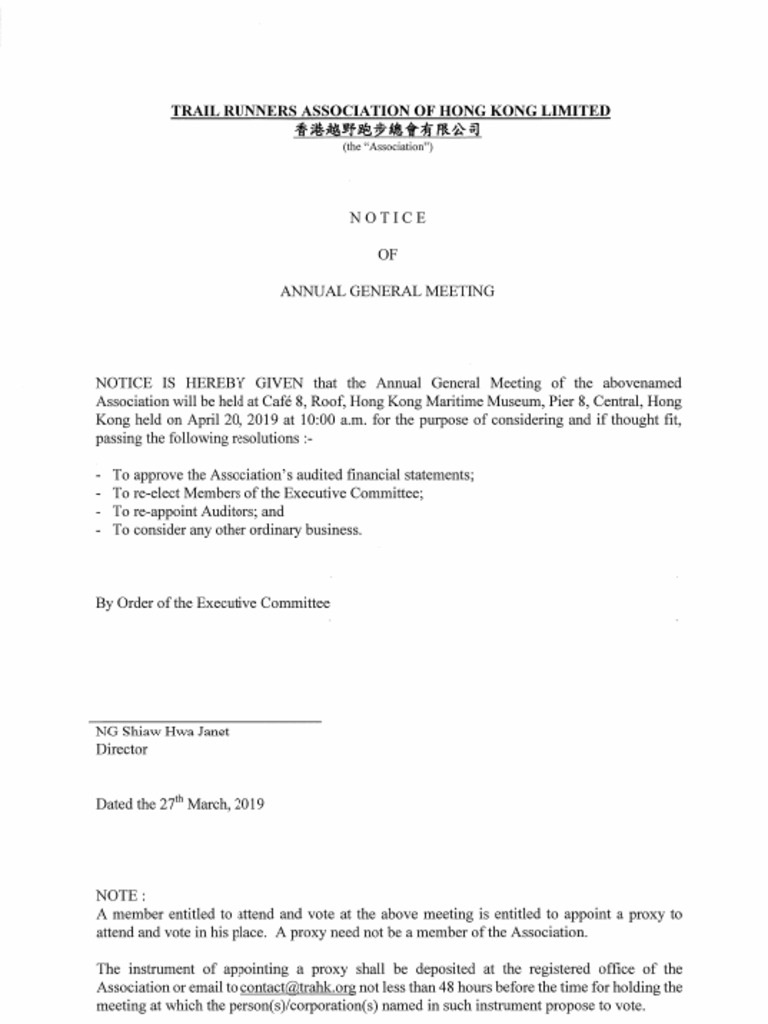 Notice of @G - and Proxy Form | PDF