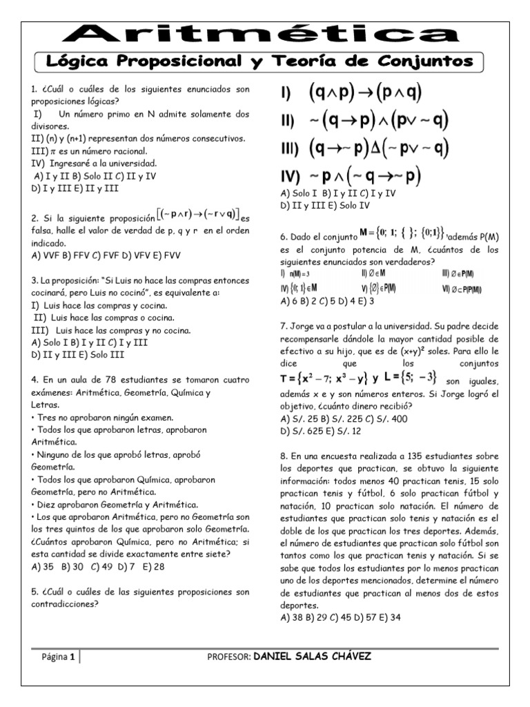 L - Gica y Conjuntos | PDF | Proposición | Verdad