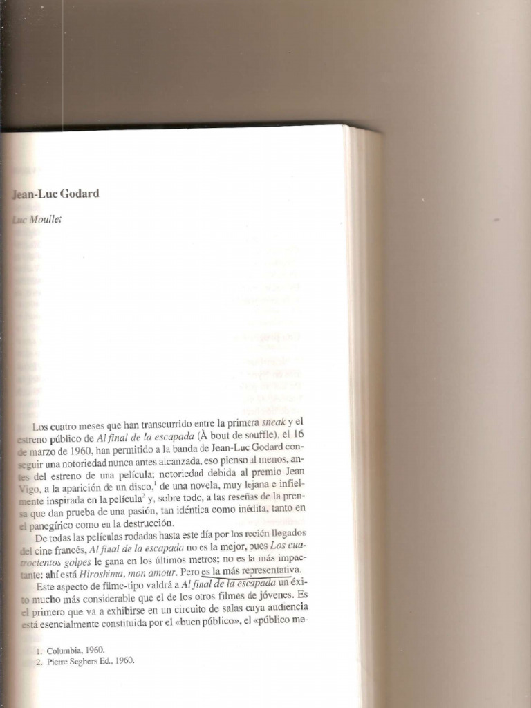 Moullet, L. - Jean-Luc Godard (castellano) | PDF