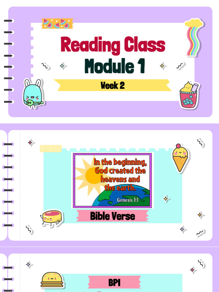 Reading Class: Week 2 | PDF