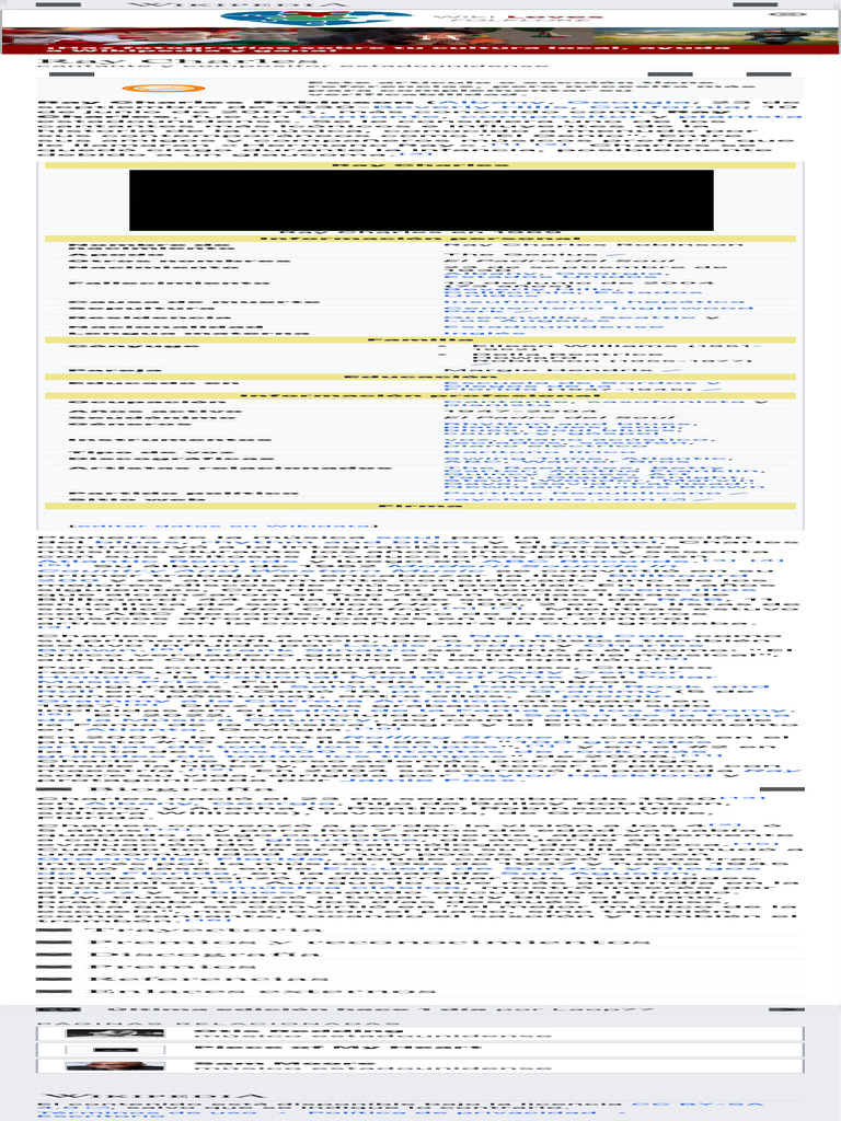 Ray Charles - Wikipedia, La Enciclopedia Libre | PDF | Blues | Ritmo y ...