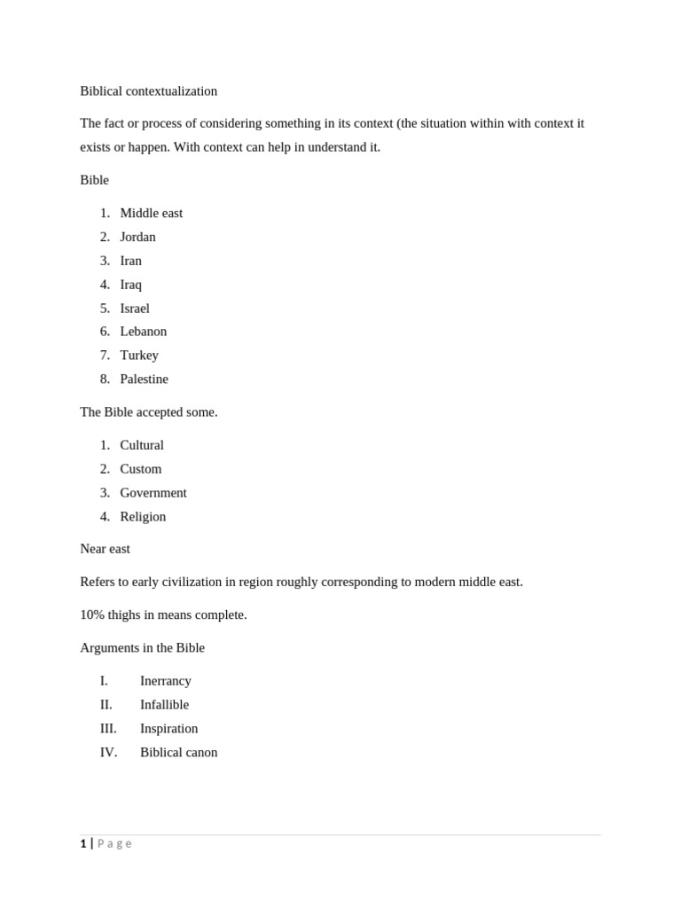 Biblical Contextualization Guide | PDF | Baptism | Biblical Inerrancy