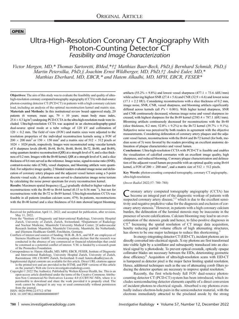 PCD - 8-Ultra-High-Resolution Coronary CT Angiography With - 修订 | PDF ...