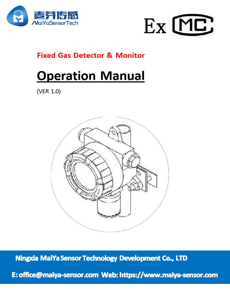 MST-F100 Fixed Gas Detector Manual-V1.0 | PDF | Power Supply | Calibration