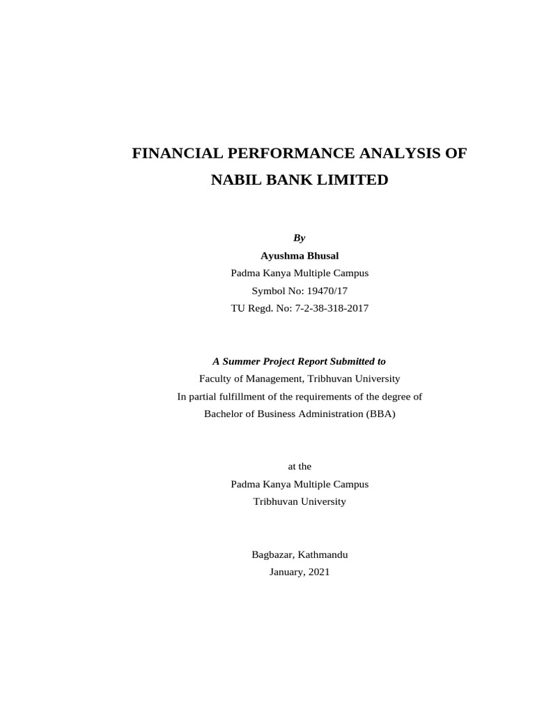 Nabil Bank Financial Performance Analysis | PDF | Banks | Equity (Finance)