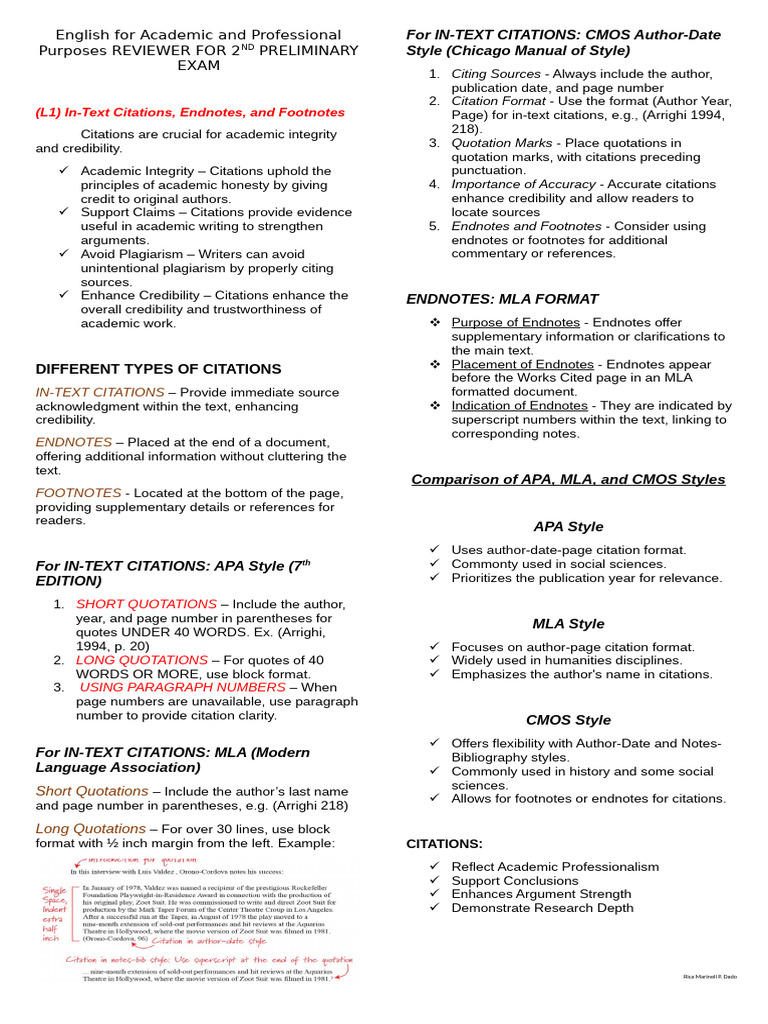 Eapp Reviewer 2nd Prelim | PDF | Citation | Note (Typography)