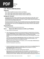 15.4.8 Lab - Observe DNS Resolution | PDF | Domain Name System | World Wide Web