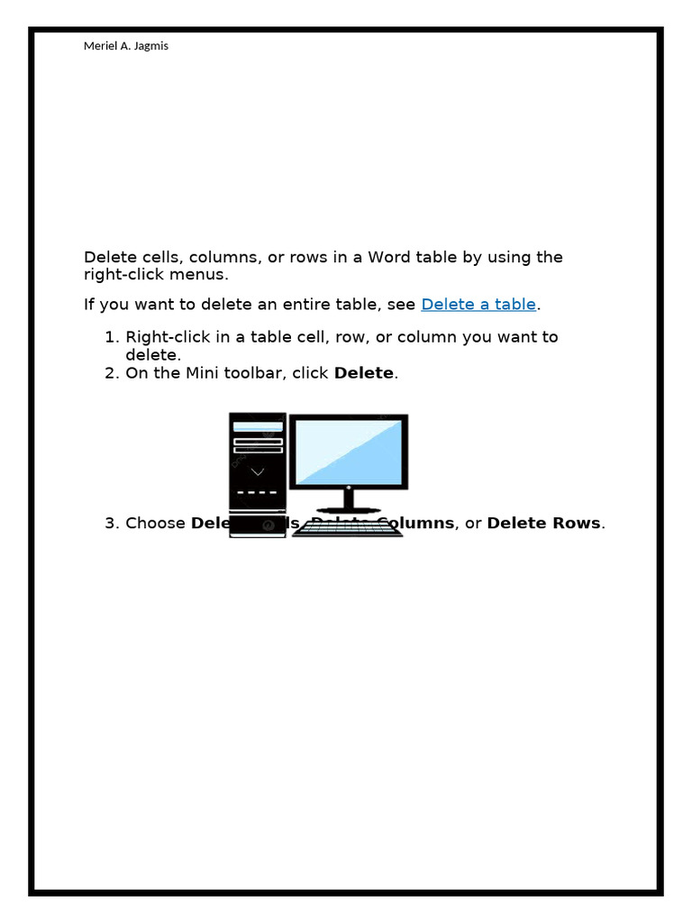 Word Table Editing Guide | PDF
