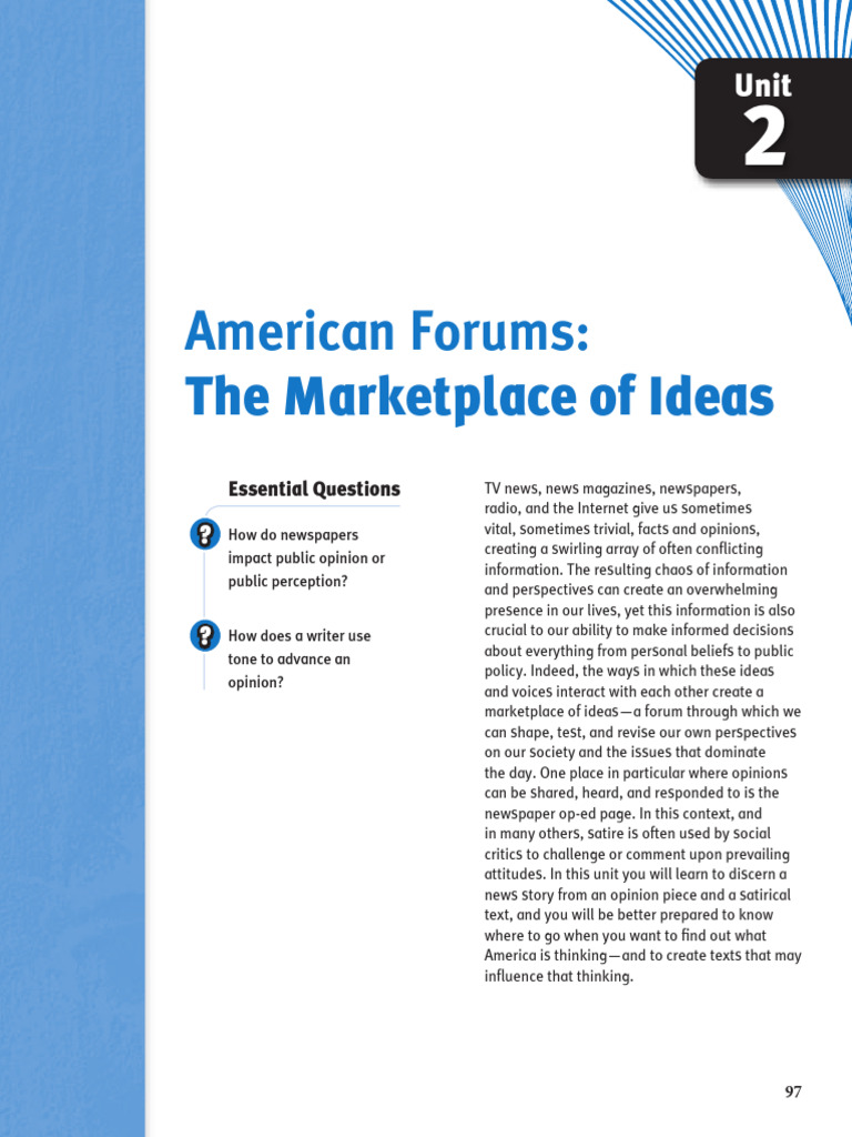 American Forums Marketplace of Ideas | PDF | News | Blog