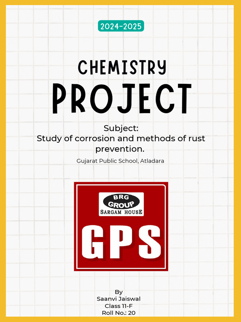 Chemistry Project CBSE XI PDF | PDF | Corrosion | Rust