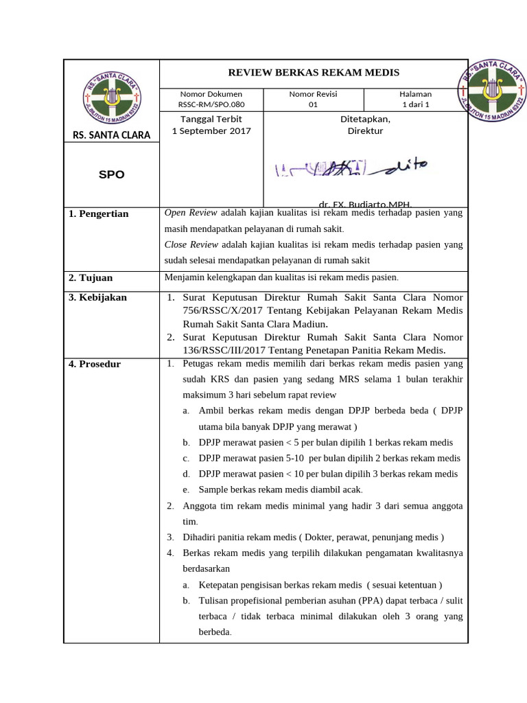 080 Review Berkas Rekam Medis 2017 | PDF
