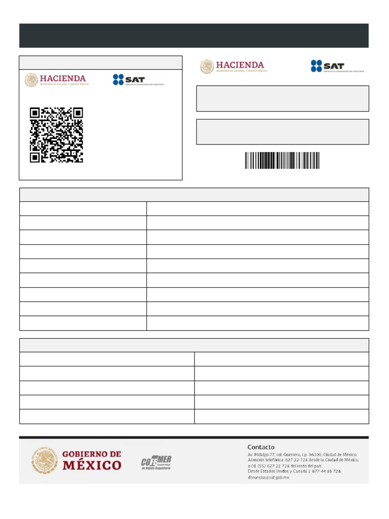Plantilla Editable de RFC y Datos Fiscales | PDF