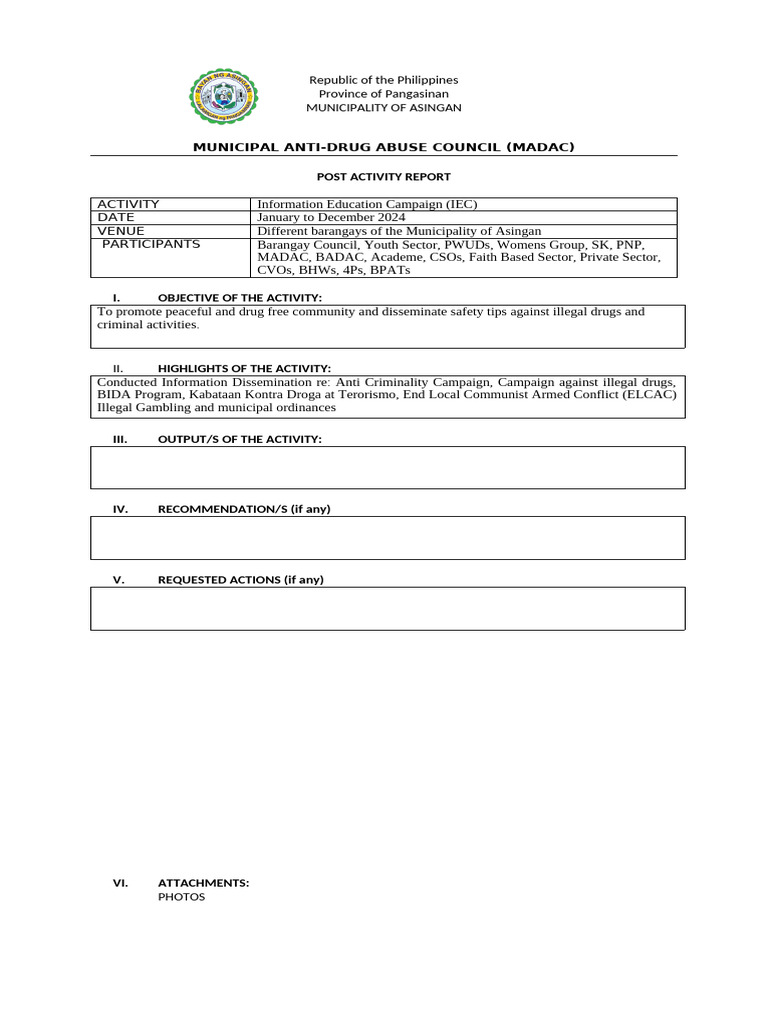 Post Activity Report PNP | PDF