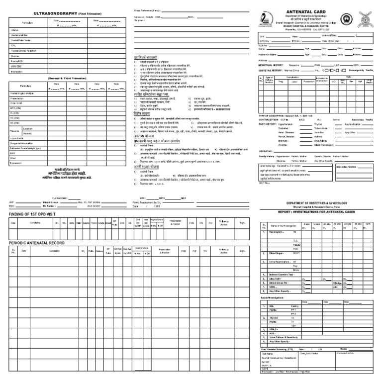 Antenatal Card - 2024 | PDF