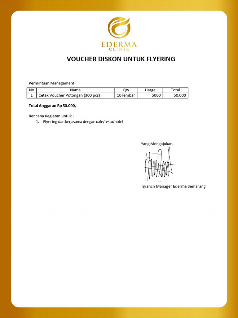 Voucher Diskon Flyering Ederma Semarang | PDF