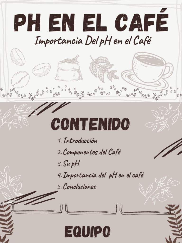 Importancia del pH en el Café | PDF | café | Gusto