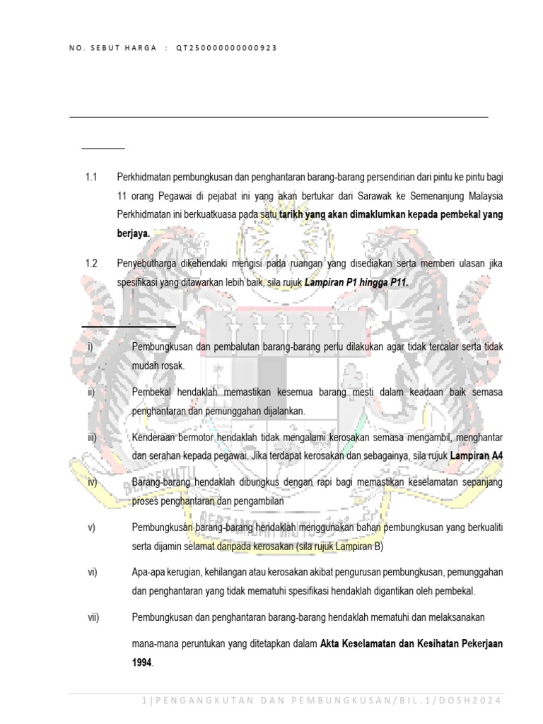 Bil.2_2025__Skop_Perkhidmatan_Dan_Jadual_Spesifikasi | PDF