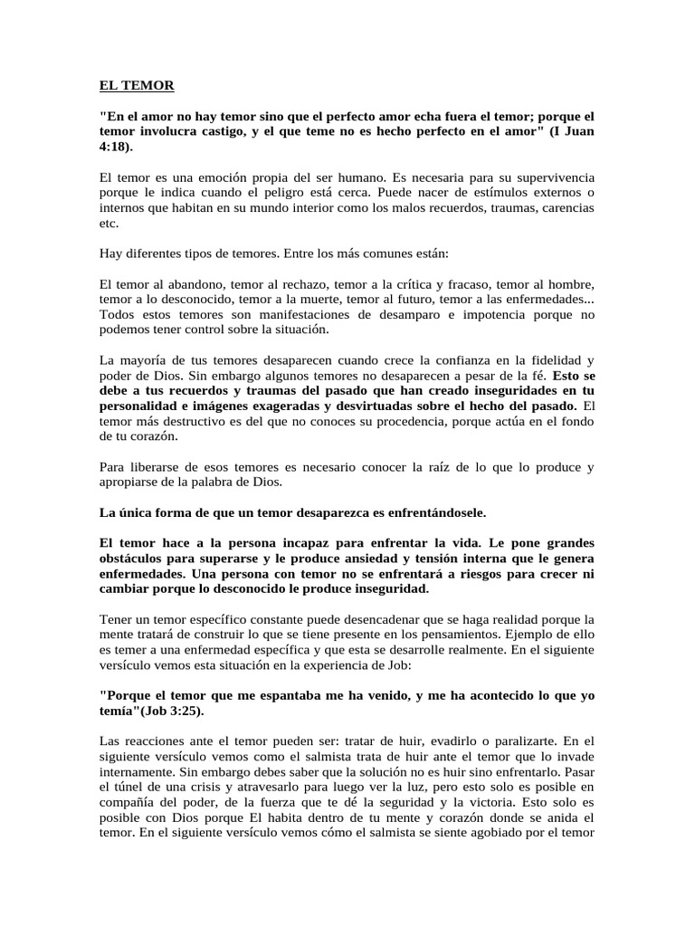 El Temor | PDF