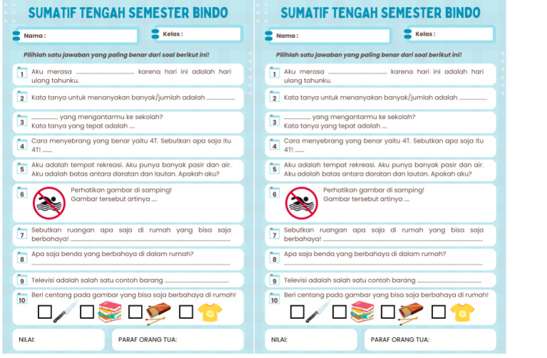 Sts Bindo Kelas 2 (2024:2025) | PDF