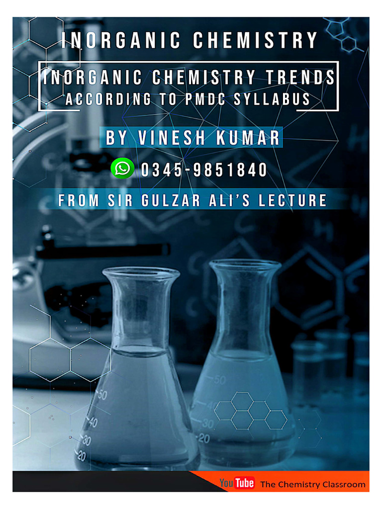 Inorganic Chemistry On PMDC Syllabus | PDF