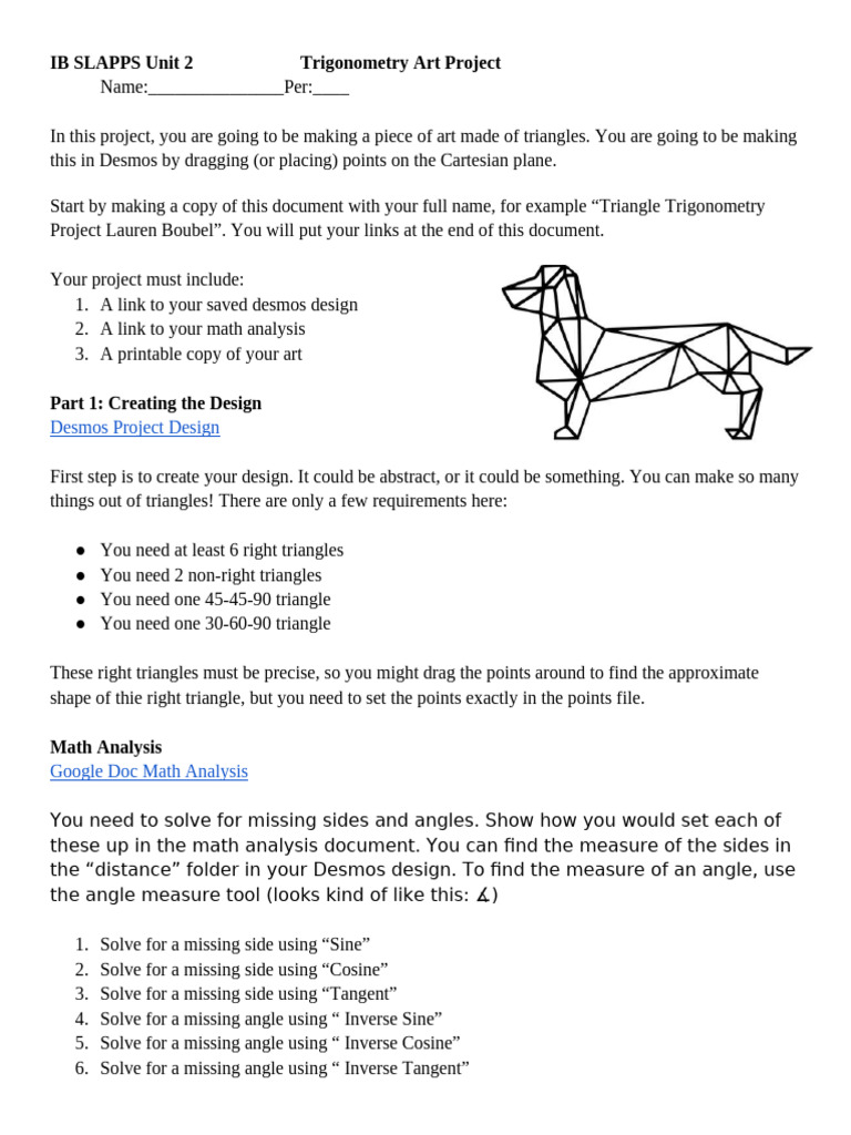 Henry Carpenter - Triangle Trigonometry Project (1) | PDF ...