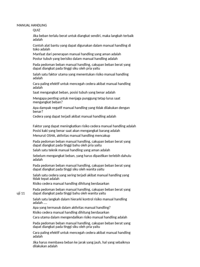 Pedoman Aman Manual Handling di Toko | PDF