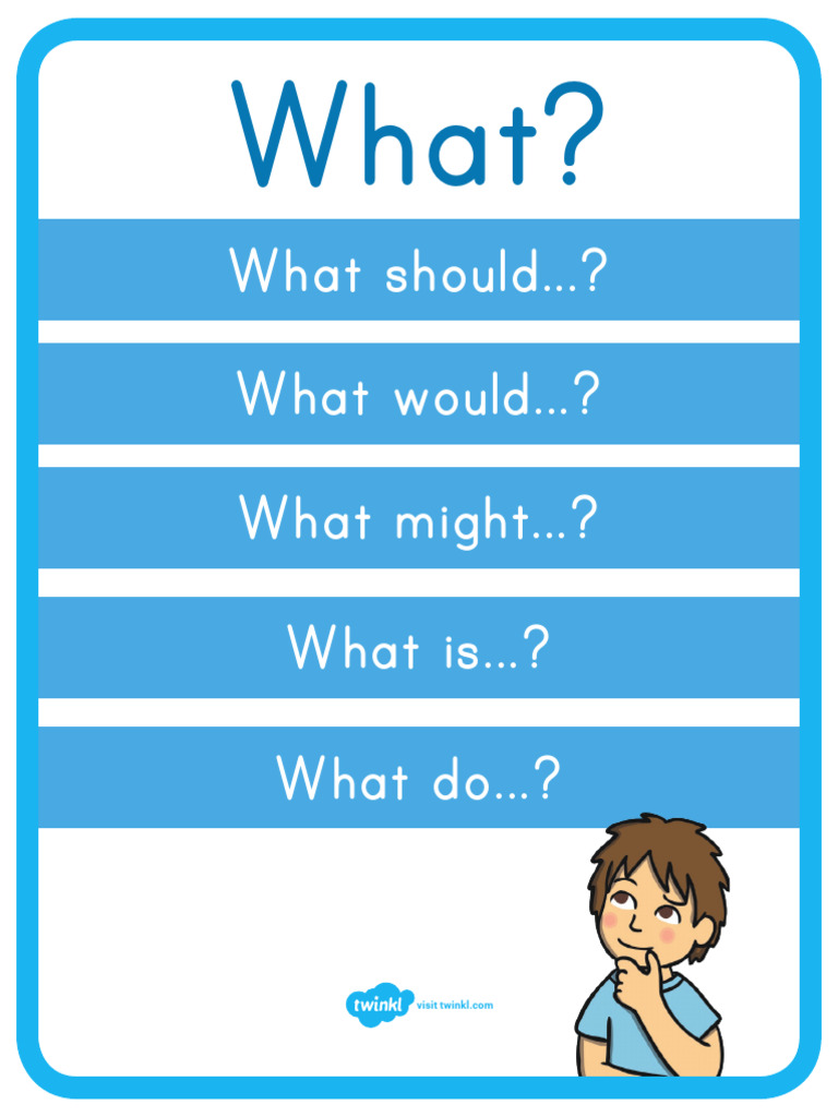 Us L 720 Question Words Sentence Starter Posters Ver 1 | PDF