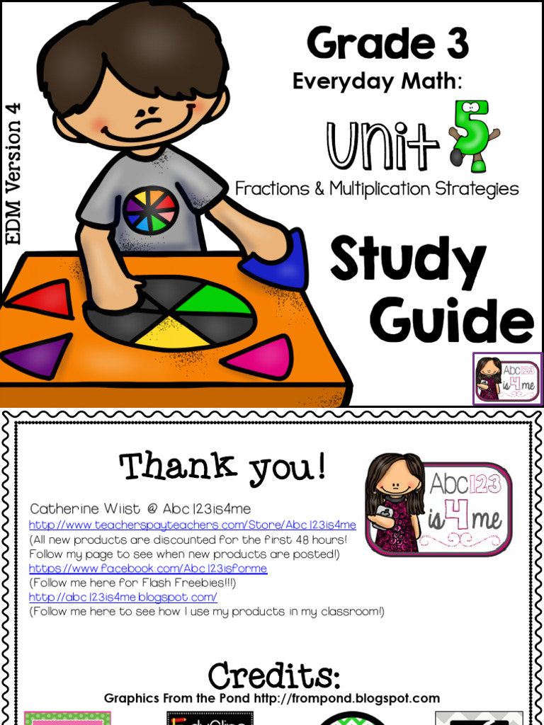 everydaymathedm4studyguidegrade3unit5 | PDF | Multiplication | Numbers