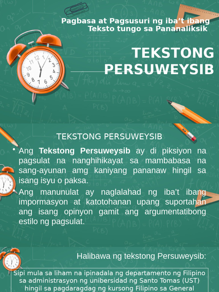 Tekstong Persuweysib | PDF