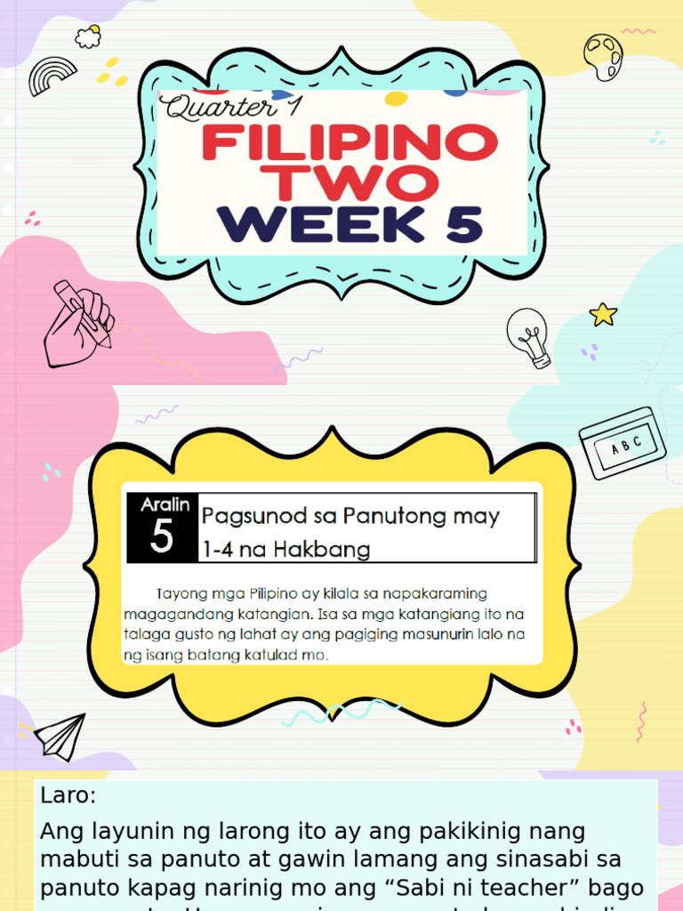 Filipino 2 Quarter 1 Week-5 Day3 | PDF