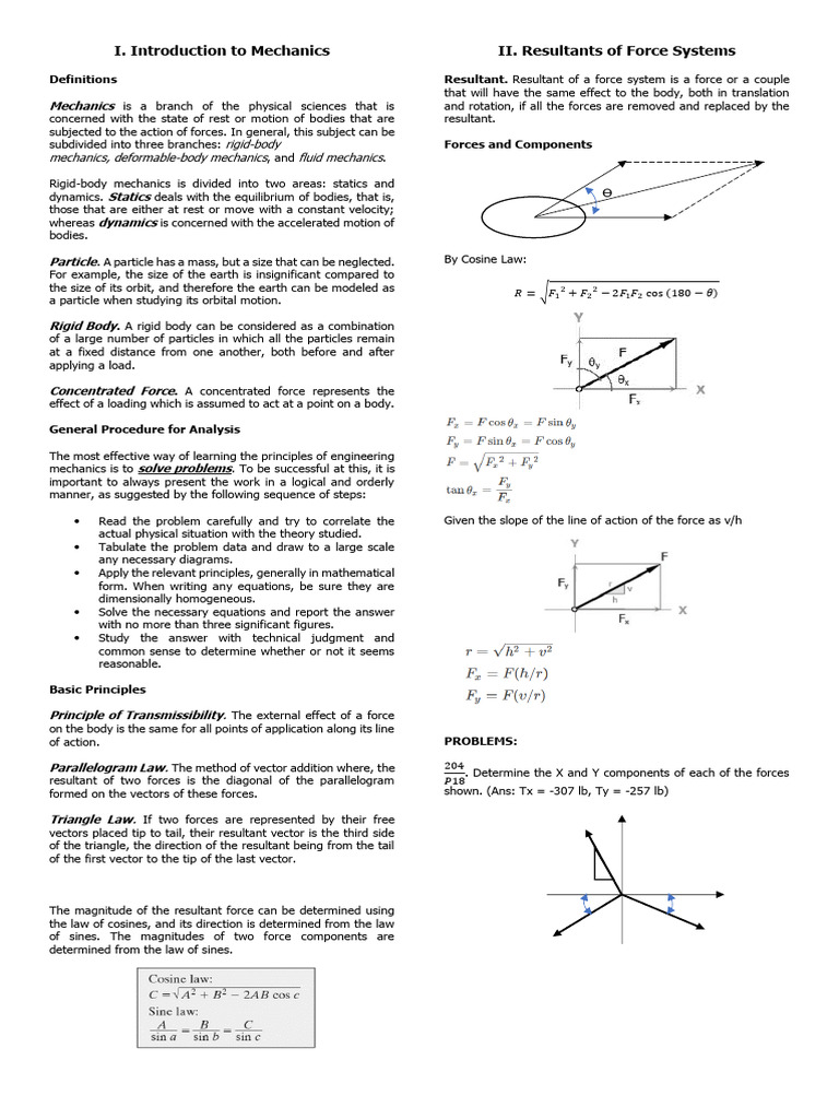 Statics Lecture 1 | PDF | Friction | Force