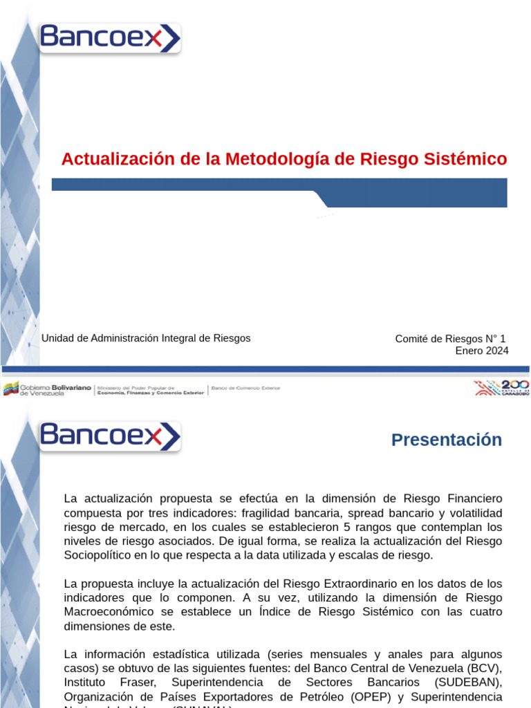 Actualización Metodología Riesgo Sistemico 230124 (1) | PDF ...
