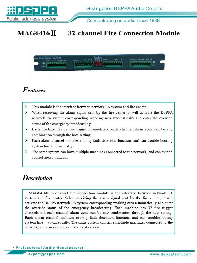 32-Channel Fire Connection Module | PDF | Electronics | Electrical ...
