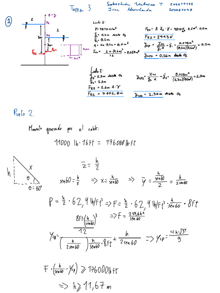 Ejercicios Fluidos | PDF