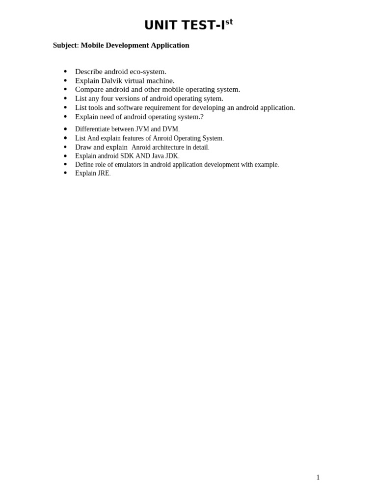 MAD Question Bank | PDF