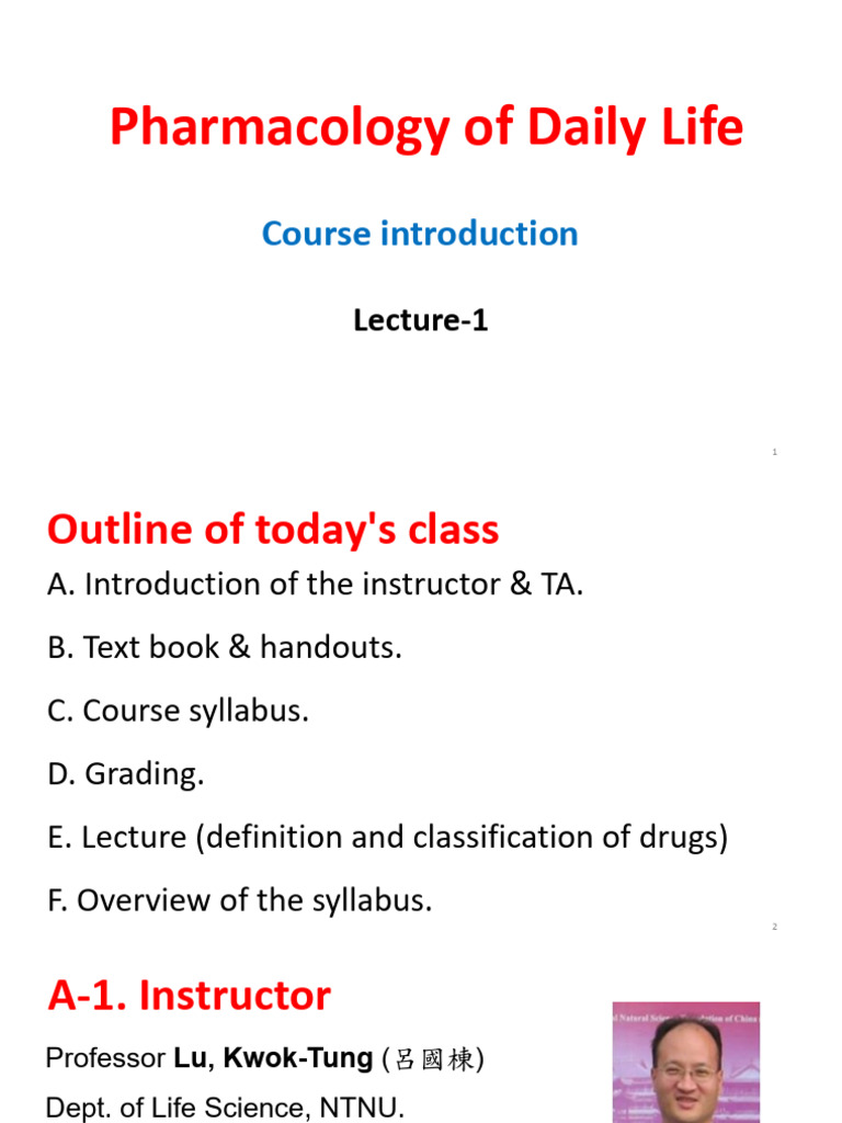 113 2 Ge Pharmacology Lecture 1 Moolde Pdf Over The Counter Drug