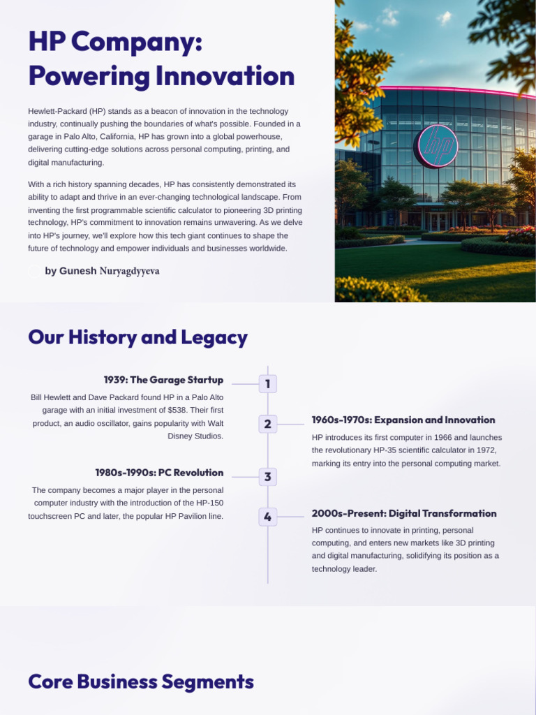 HP-Company-Powering-Innovation | PDF | Hewlett Packard | Sustainability