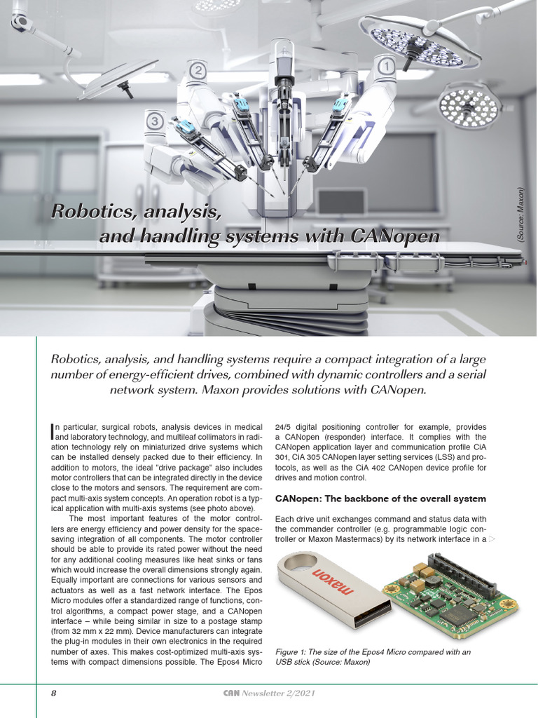 21-2 p8 Robotics Analysis and Handling Systems With Canopen Juergen Wagenbach Maxon | PDF ...