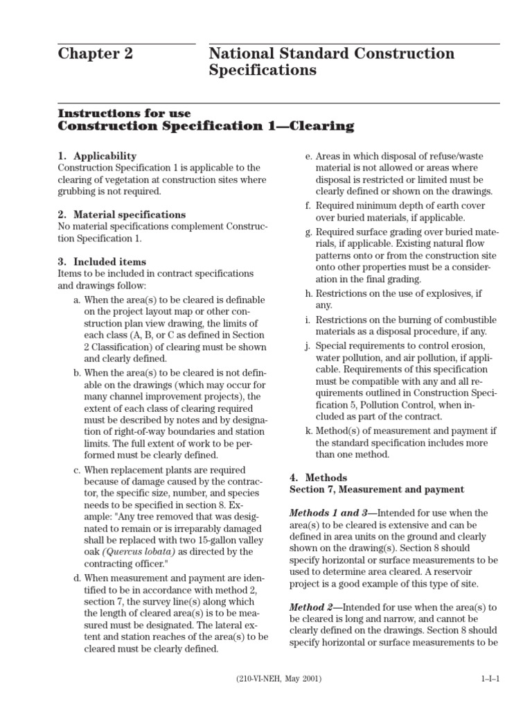 National Standard Construction Specifications | PDF | Specification ...
