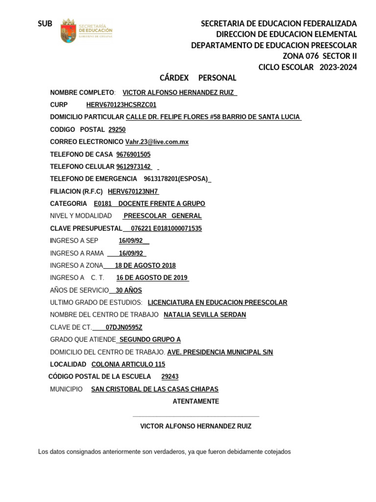 Kardex Amandita y Victor | PDF